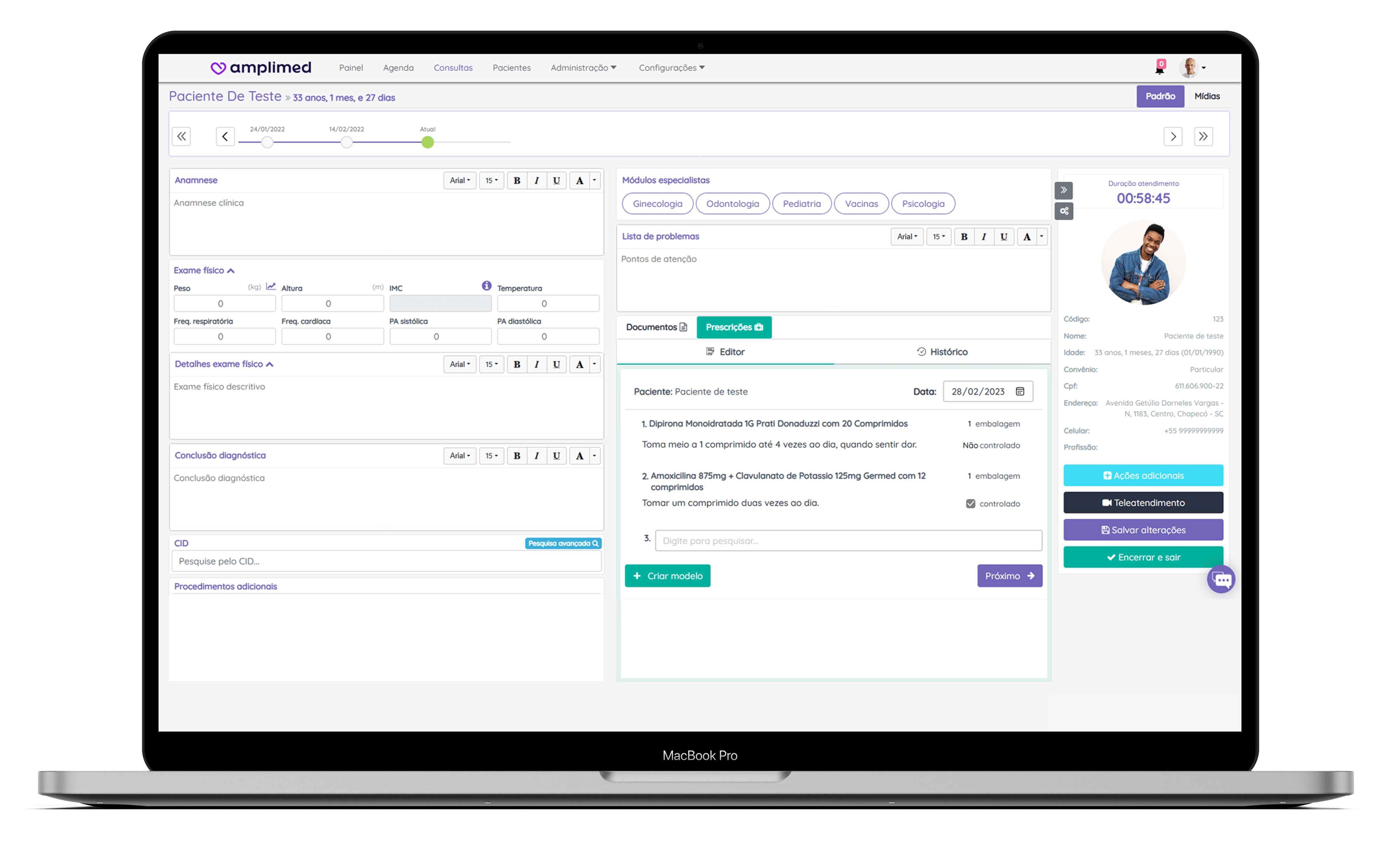 Sistema para gestão de clínicas | Amplimed